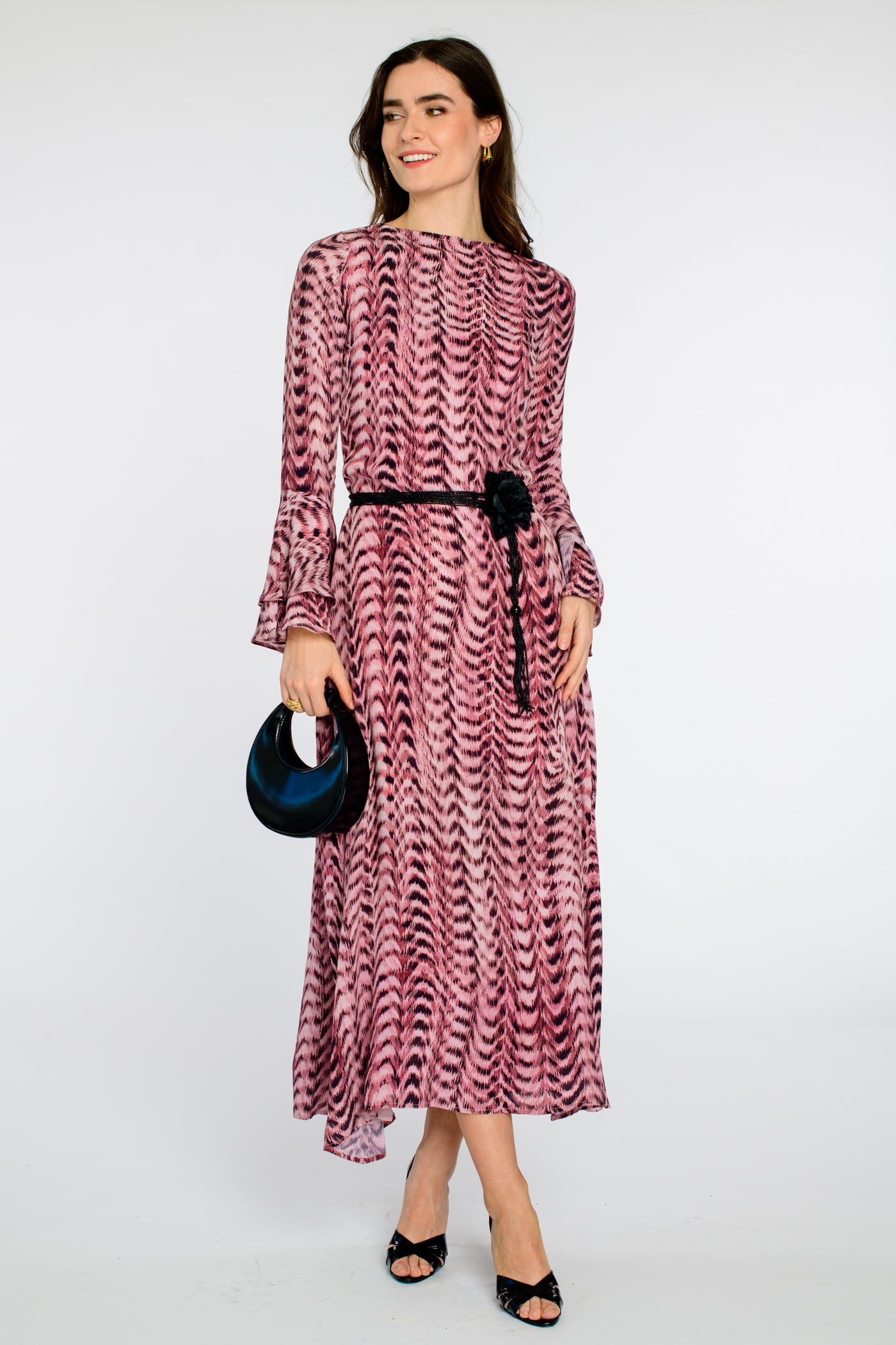 Lennon Dress in Abstract Zig Zag – Elizabeth Ackerman Designs, LLC